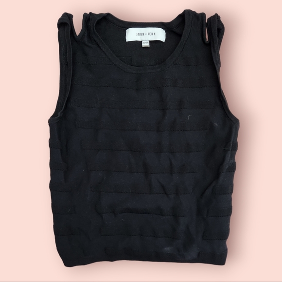 John + Jenn | Tops | John Jenn Sleevless Ribbed Tank Top Cropped Black ...